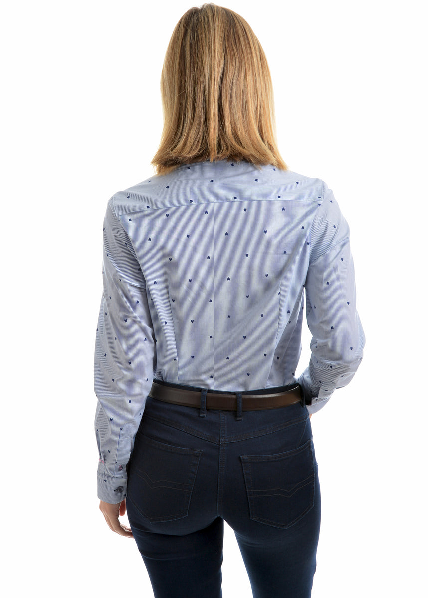 Women's Thomas Cook Heart Stripe L/S Shirt – Diamond K Country