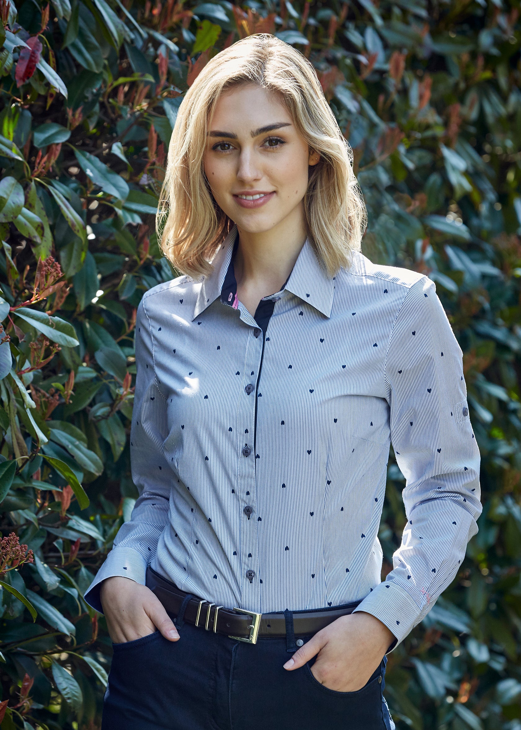 Women's Thomas Cook Heart Stripe L/S Shirt – Diamond K Country