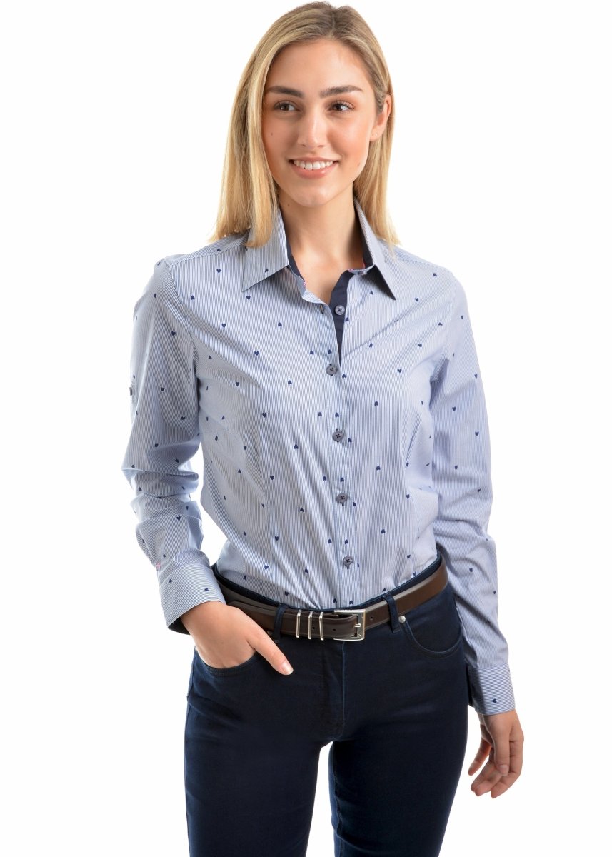 Women's Thomas Cook Heart Stripe L/S Shirt – Diamond K Country